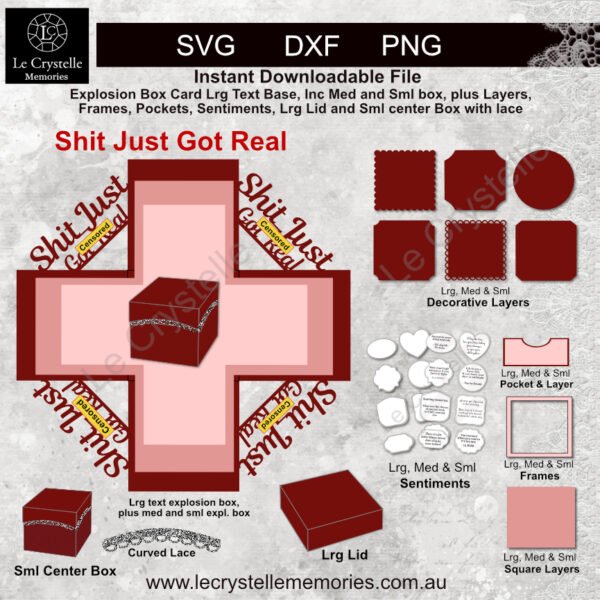 Explosion Box Shit just got real SVG - Le Crystelle Design Co.